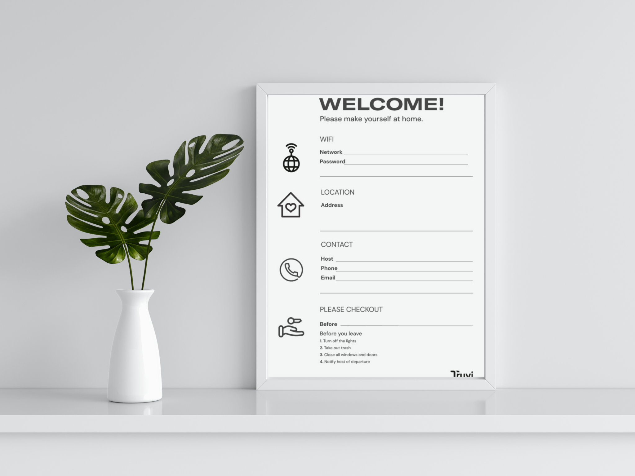 Free Printable Welcome Pack Template for Airbnb Hosts